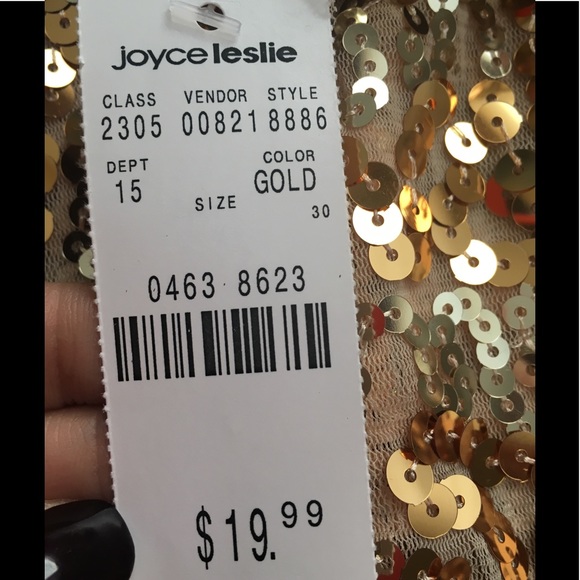 Joyce Leslie | Tops | Nwt Joyce Leslie Gold Sequin Shirt | Poshmark
